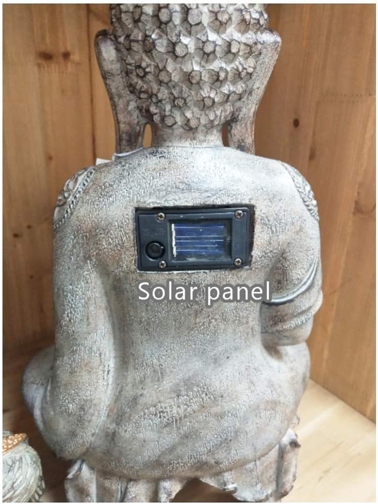 Zen Buddha Solar Statue – Blackbrdstore