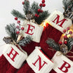 Knitted Christmas Alphabet Letters Socks - Blackbrdstore