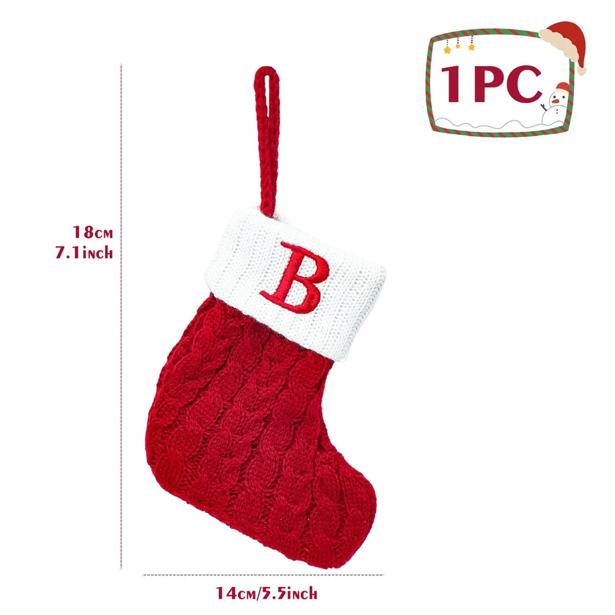 Knitted Christmas Alphabet Letters Socks - Blackbrdstore