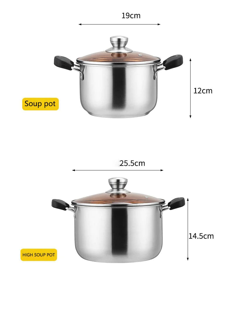 Stainless Steel Double Bottom Pot - Blackbrdstore